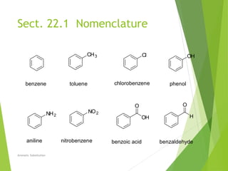 Aromatic substitution for pg | PPT