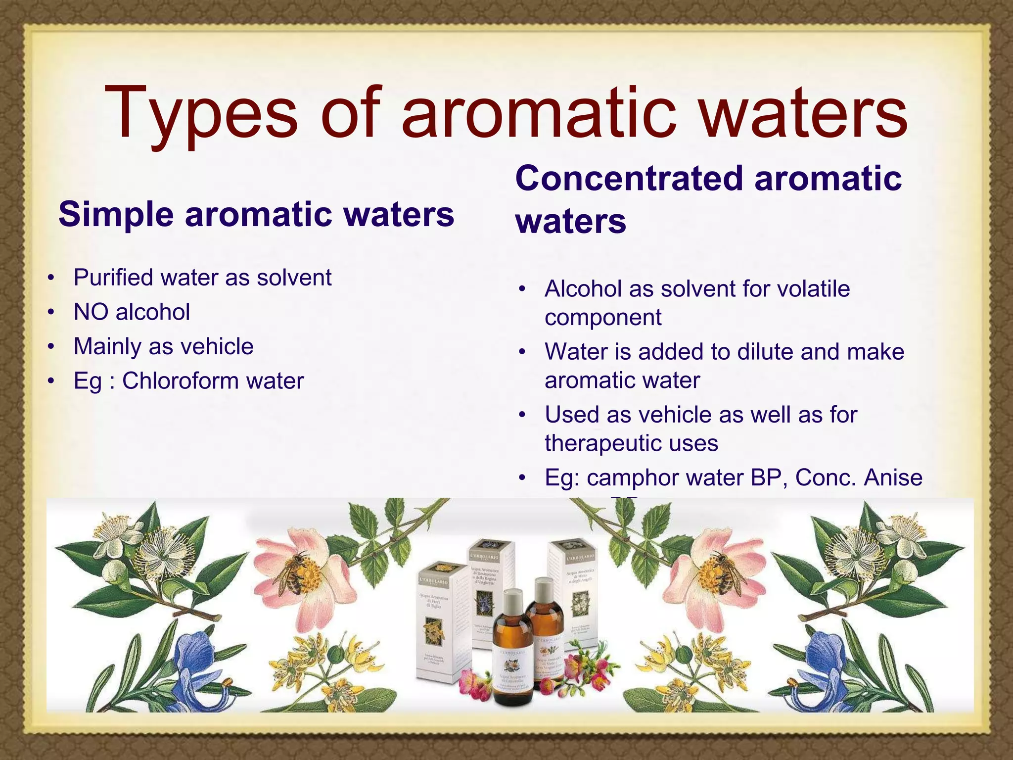 Aromatic waters | PPT