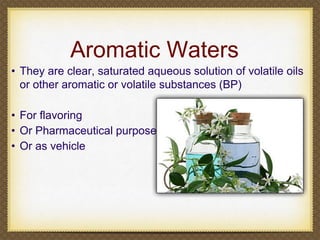Aromatic waters | PPT
