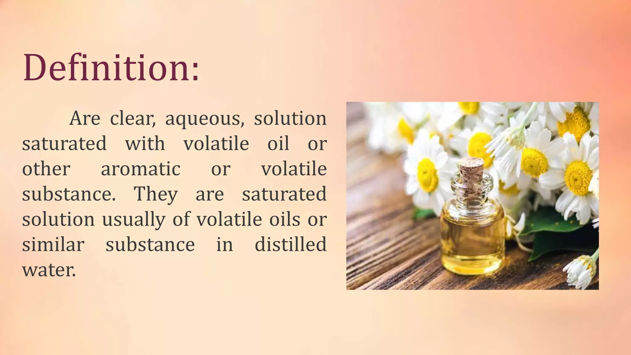 Aromatic waters | PPTX