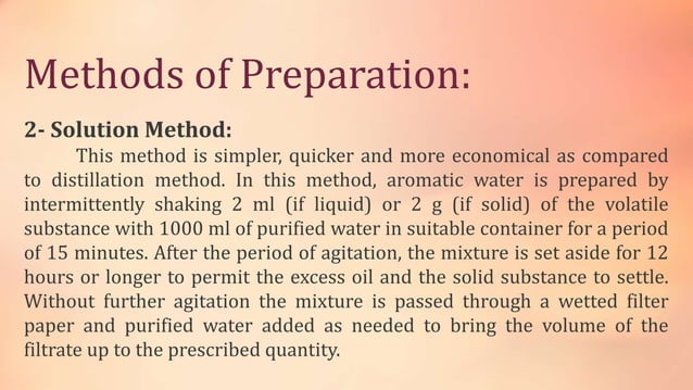 Aromatic waters | PPTX | Perfume and Fragrance | Beauty