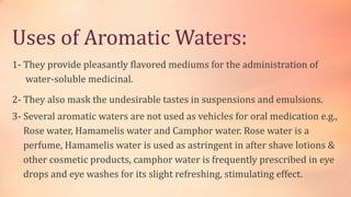Aromatic waters | PPTX
