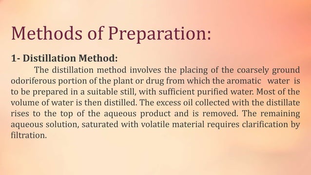 Aromatic waters | PPTX | Perfume and Fragrance | Beauty