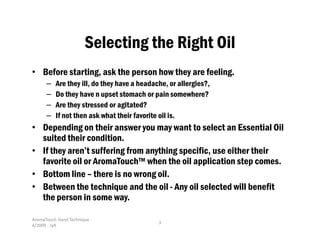Aroma touch handtechnique-1 | PPT