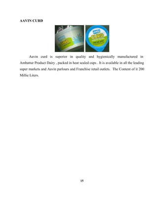 internship report_aavin | DOCX