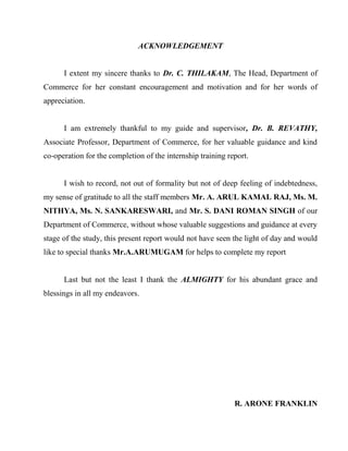 internship report_aavin | DOCX