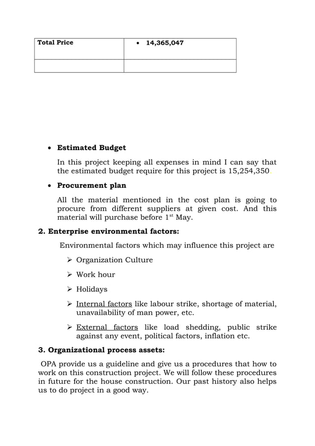project on construction of house report. | DOC | Construction Industry ...