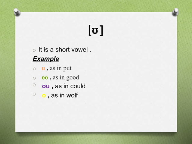 Vowels Assignment | PPT