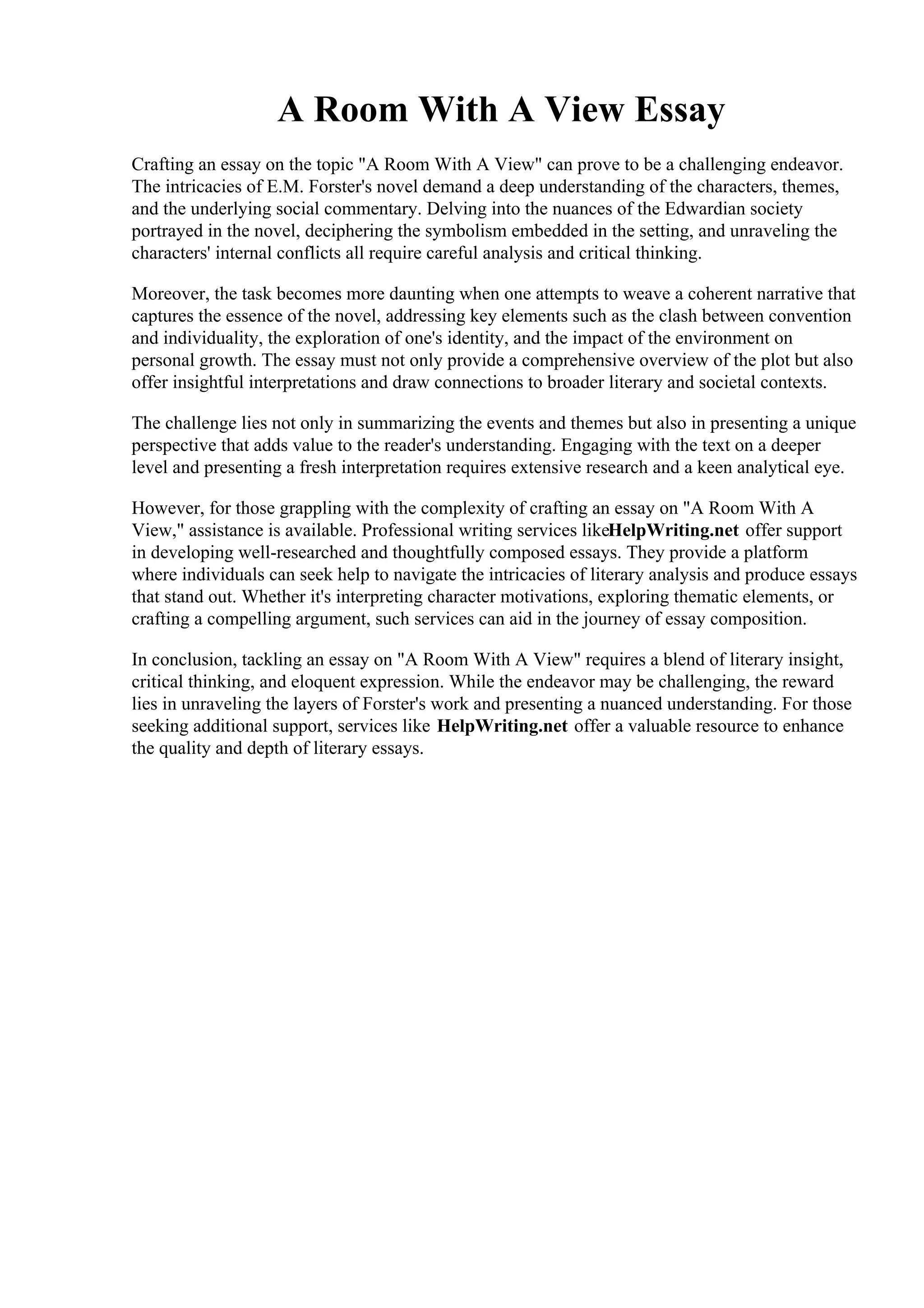 A Room With A View Essay.pdf