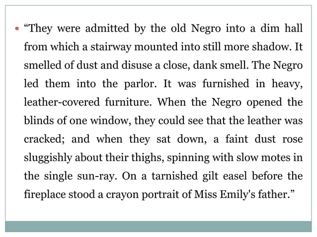 A Rose for Emily - Characters & Setting - IIB1 | PPT