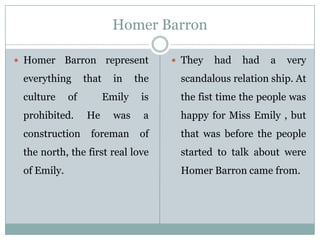 A Rose for Emily - Characters & Setting - IIB1 | PPTX