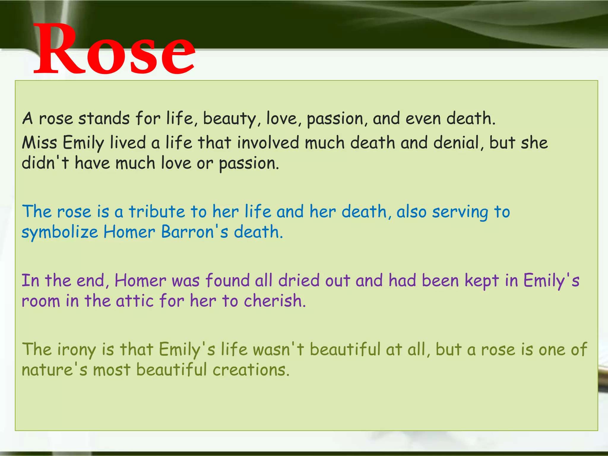 A rose for emily .ppt
