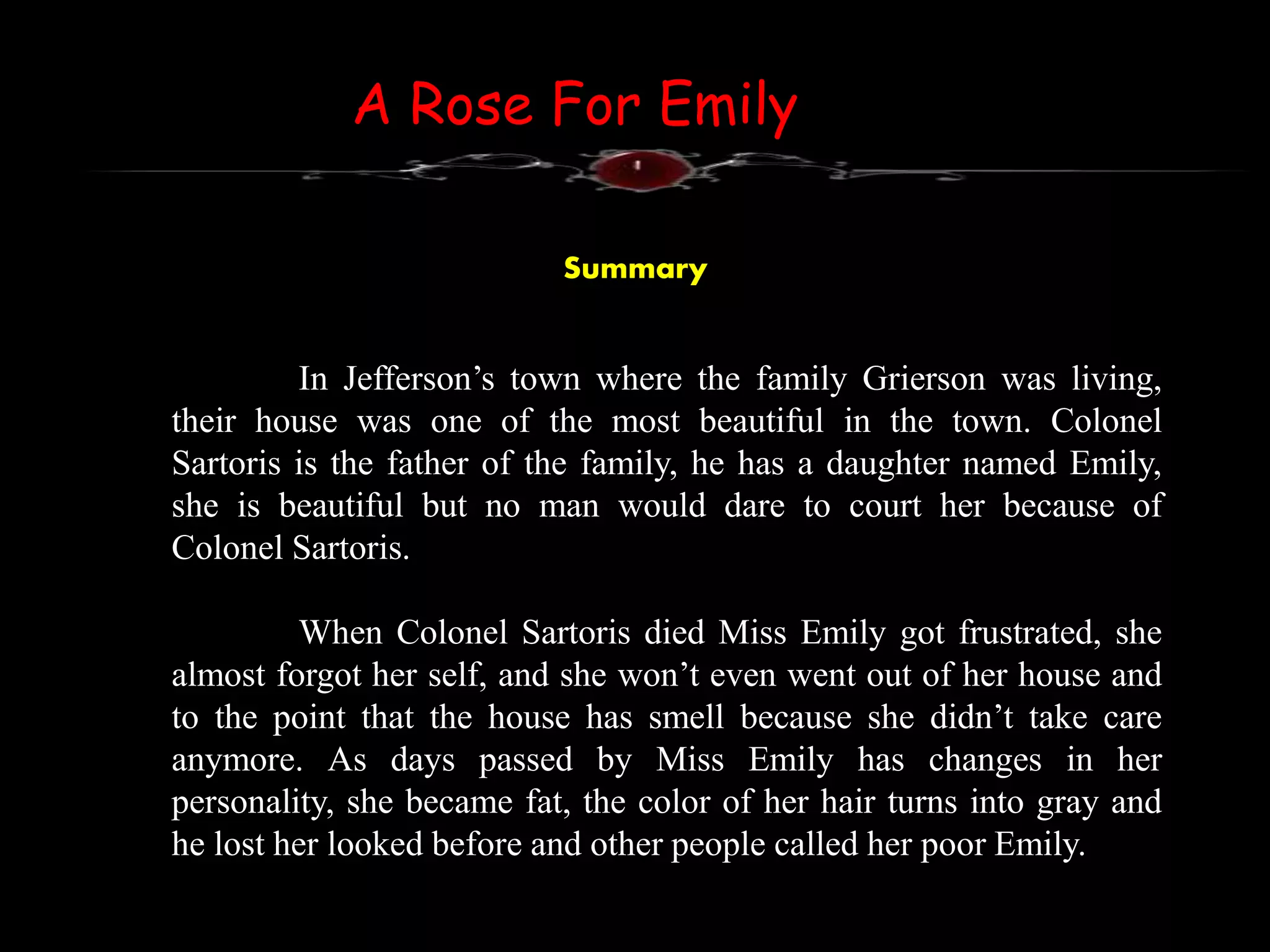 A Rose For Emily | PPTX