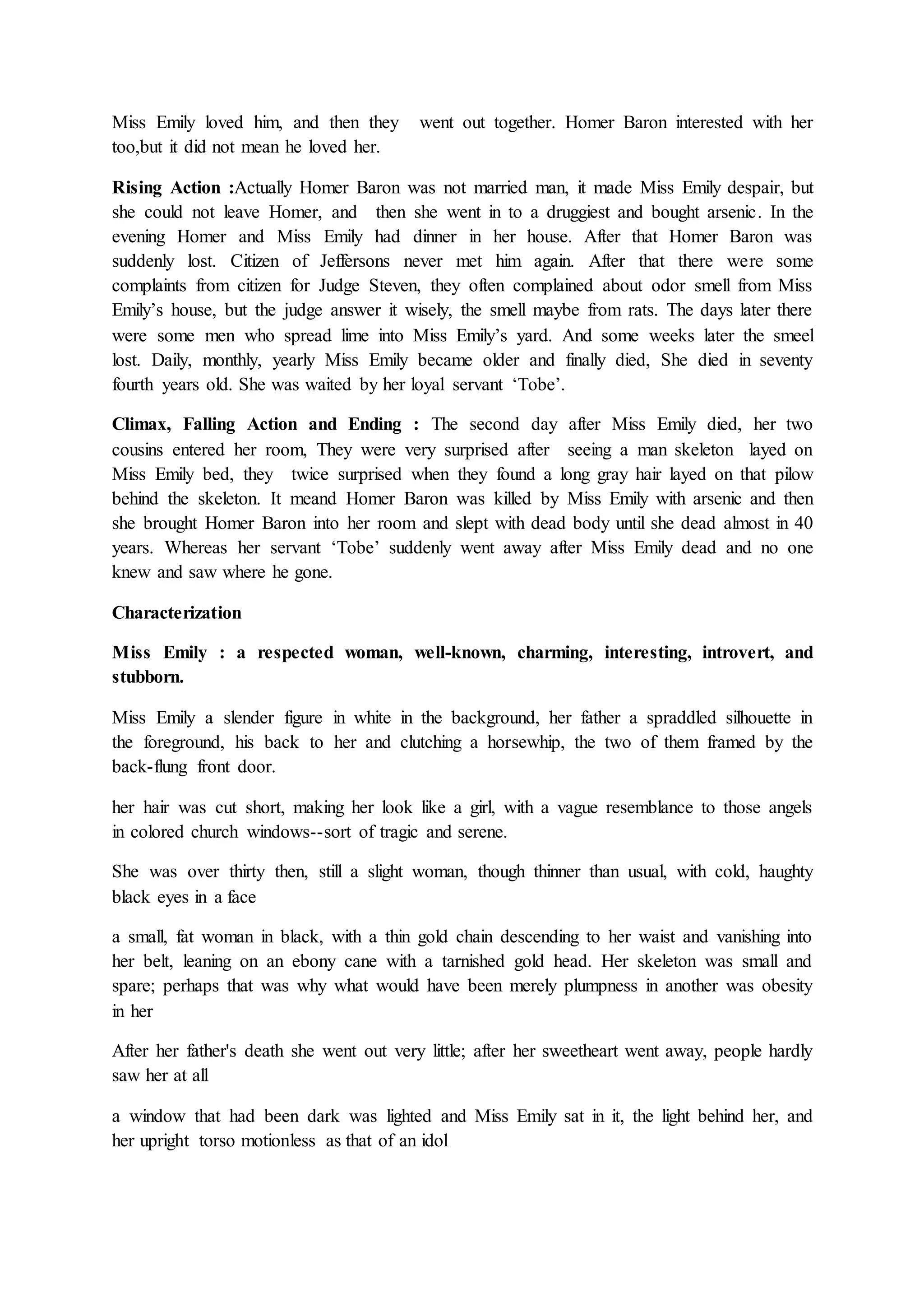 A rose for emily formalist criticism | DOCX