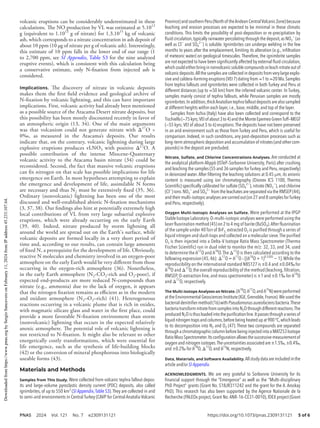 Geological evidence of extensive N-fixation by volcanic lightning ...