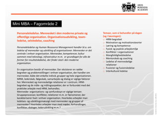 Aros Mini MBA - infomateriale om lederuddannelsen (minimba) | PPTX