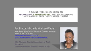 Recruitment Strategies, Credentialing, and On-boarding New Career Education Teachers | PPTX ...