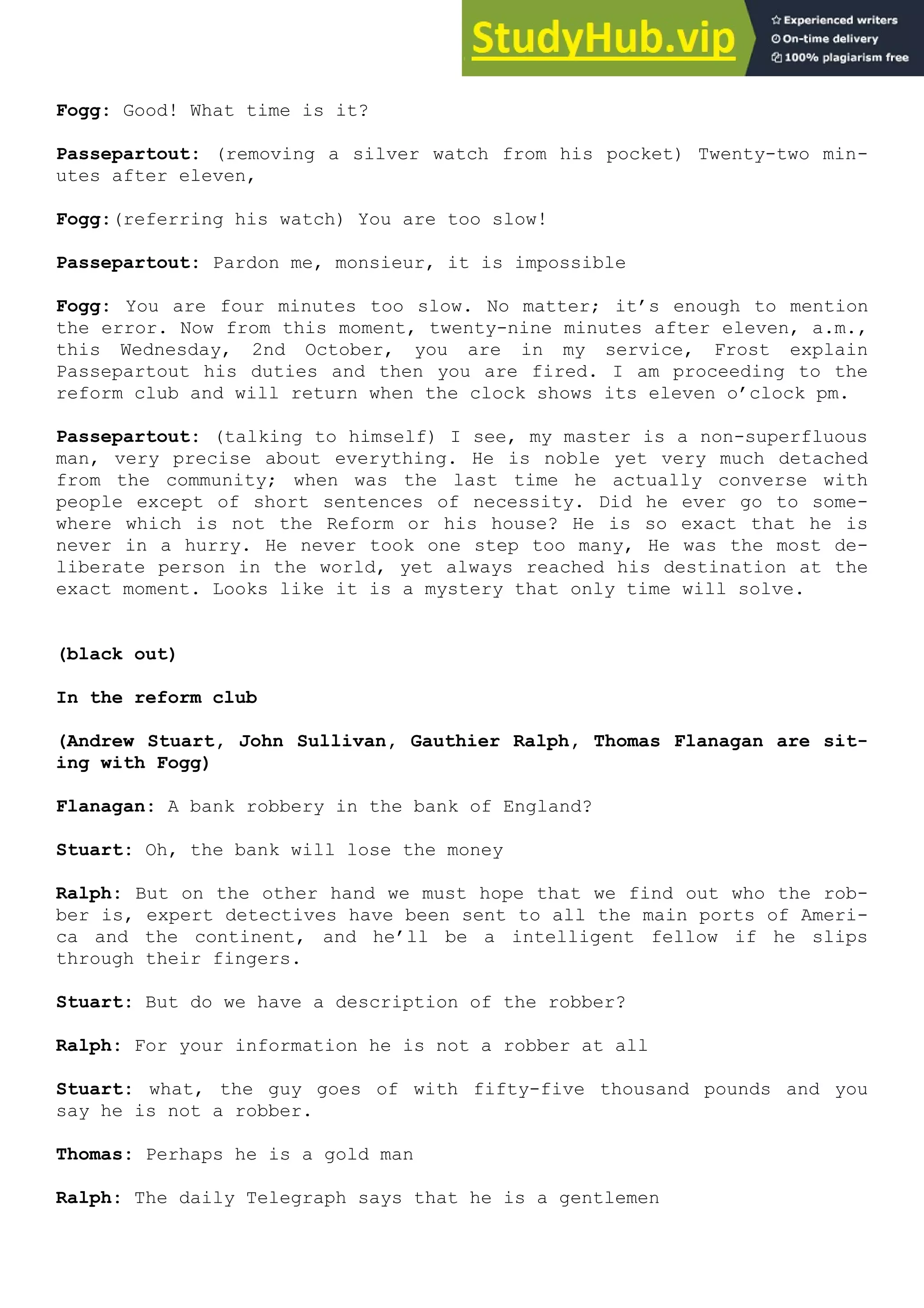 Around The World In Eighty Days Script | PDF