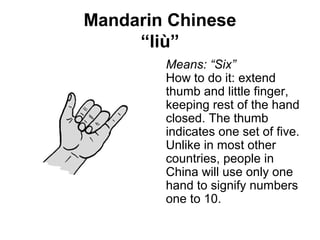 Around the world in seven gestures | PPT