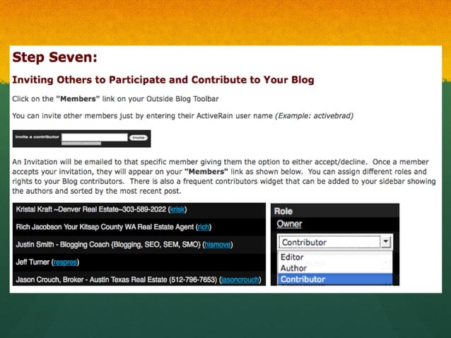 Activerain Outside Blog Setup | PPT