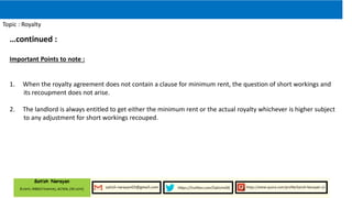 Introduction to Royalty, Basics and Accounting Entries | PPTX