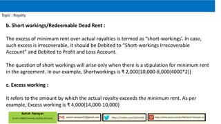 Introduction to Royalty, Basics and Accounting Entries | PPTX