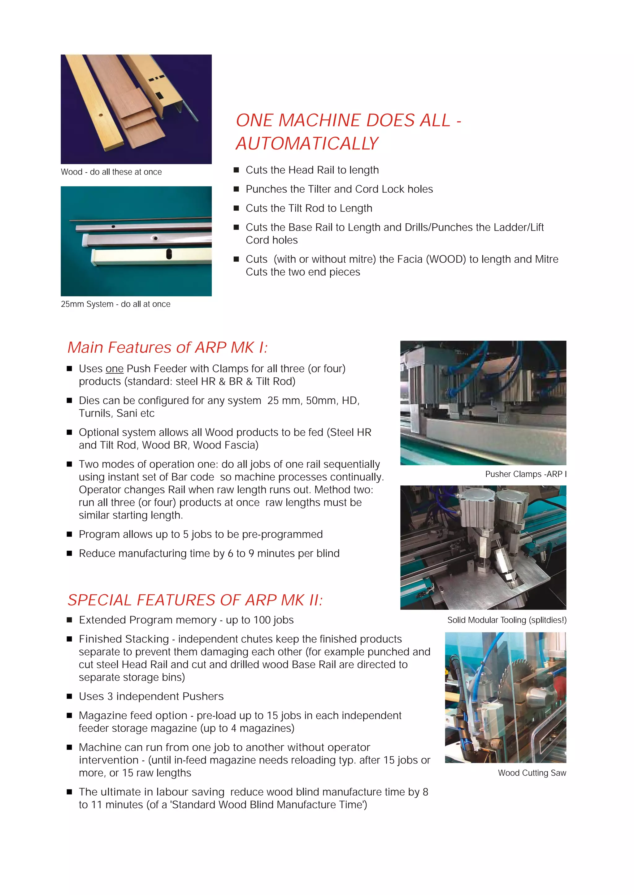 Original Sales Brochure for the Modra Arp Machine | PDF | Woodworking ...