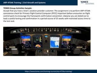 ARP-4754A Training - Civil Aircraft and Systems : Tonex | PPTX