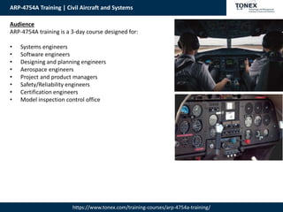 ARP-4754A Training - Civil Aircraft and Systems : Tonex | PPTX