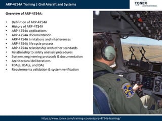 ARP-4754A Training - Civil Aircraft and Systems : Tonex | PPTX