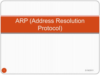 Arp (address resolution protocol) | PPTX