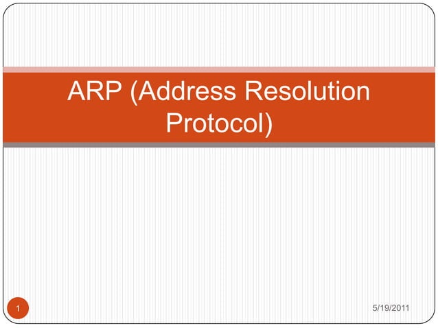 Arp (address resolution protocol) | PPTX
