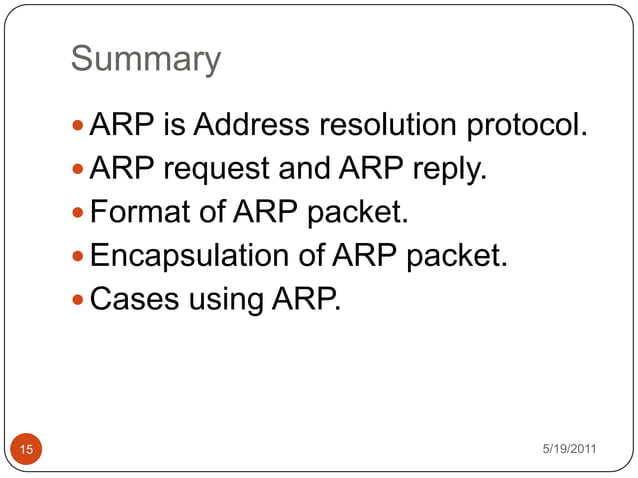 Arp (address resolution protocol) | PPTX