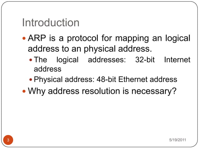 Arp (address resolution protocol) | PPTX