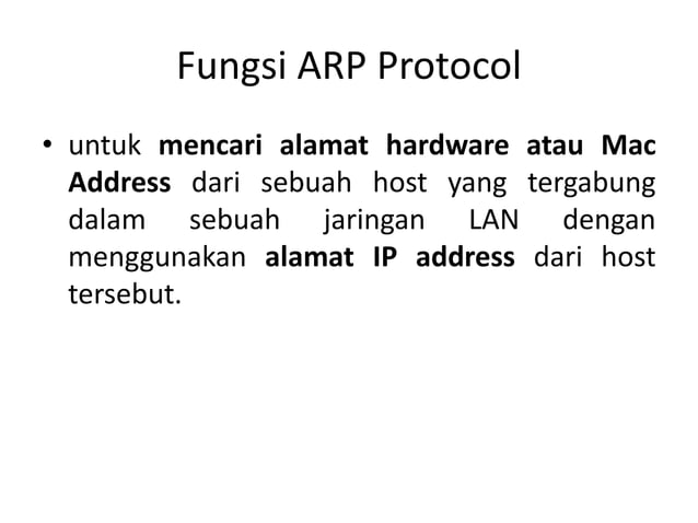 ARP (address resolution protocol) | PPT