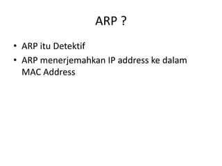 ARP (address resolution protocol) | PPT