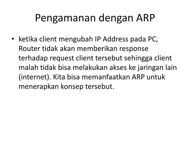 ARP (address resolution protocol) | PPT