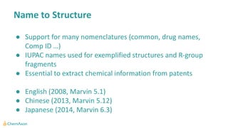 ICIC 2014 Chemical Patent Curation and Management – New Tools and ...