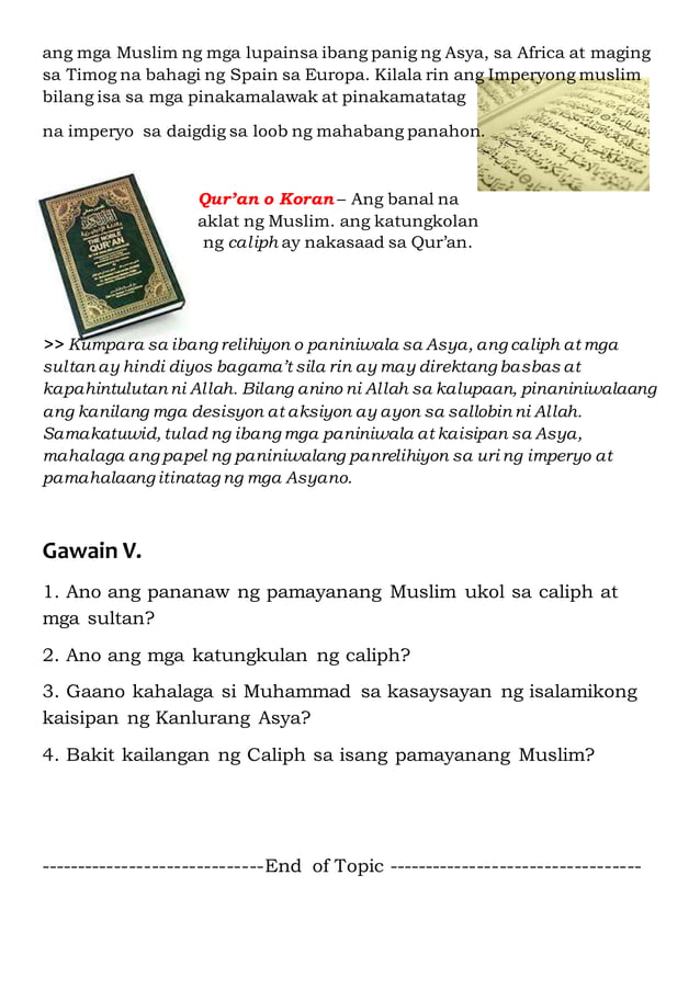 Arpan 7 2nd quarter sim kasipan ng mga asyano 1 | PDF