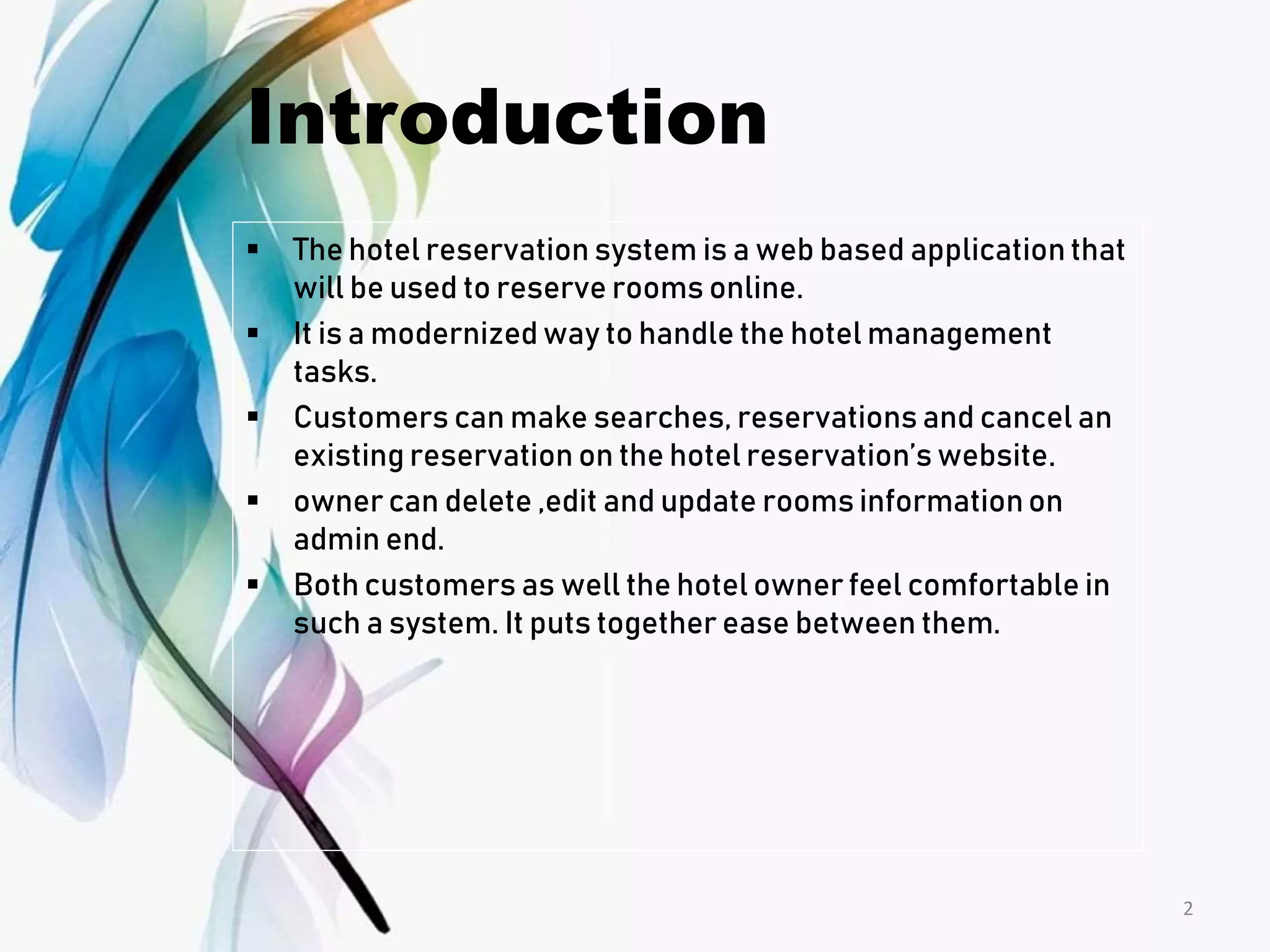 Hotel Reservation System Presentation | PPTX
