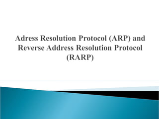 Arp and rarp | PPT