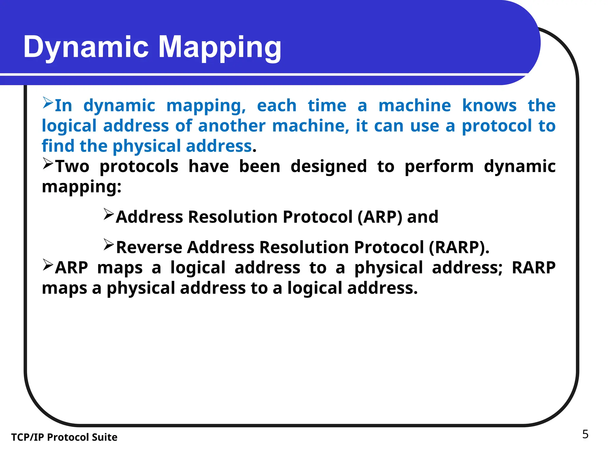 Addressing mapping protocol_ARPandRARP.ppt | Computer Networking | Computing