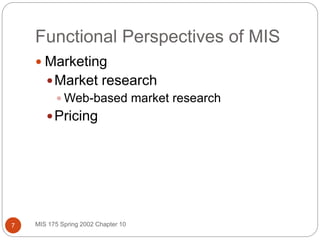 Application of MIS in manufacturing sector | PPTX