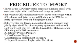 Import export of petroleum crude oil in india | PPTX