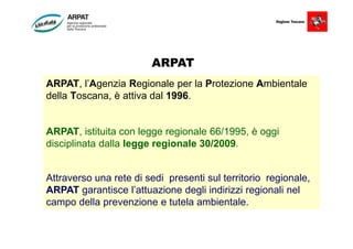 Arpat: i suoi compiti e la sua organizzazione | PDF