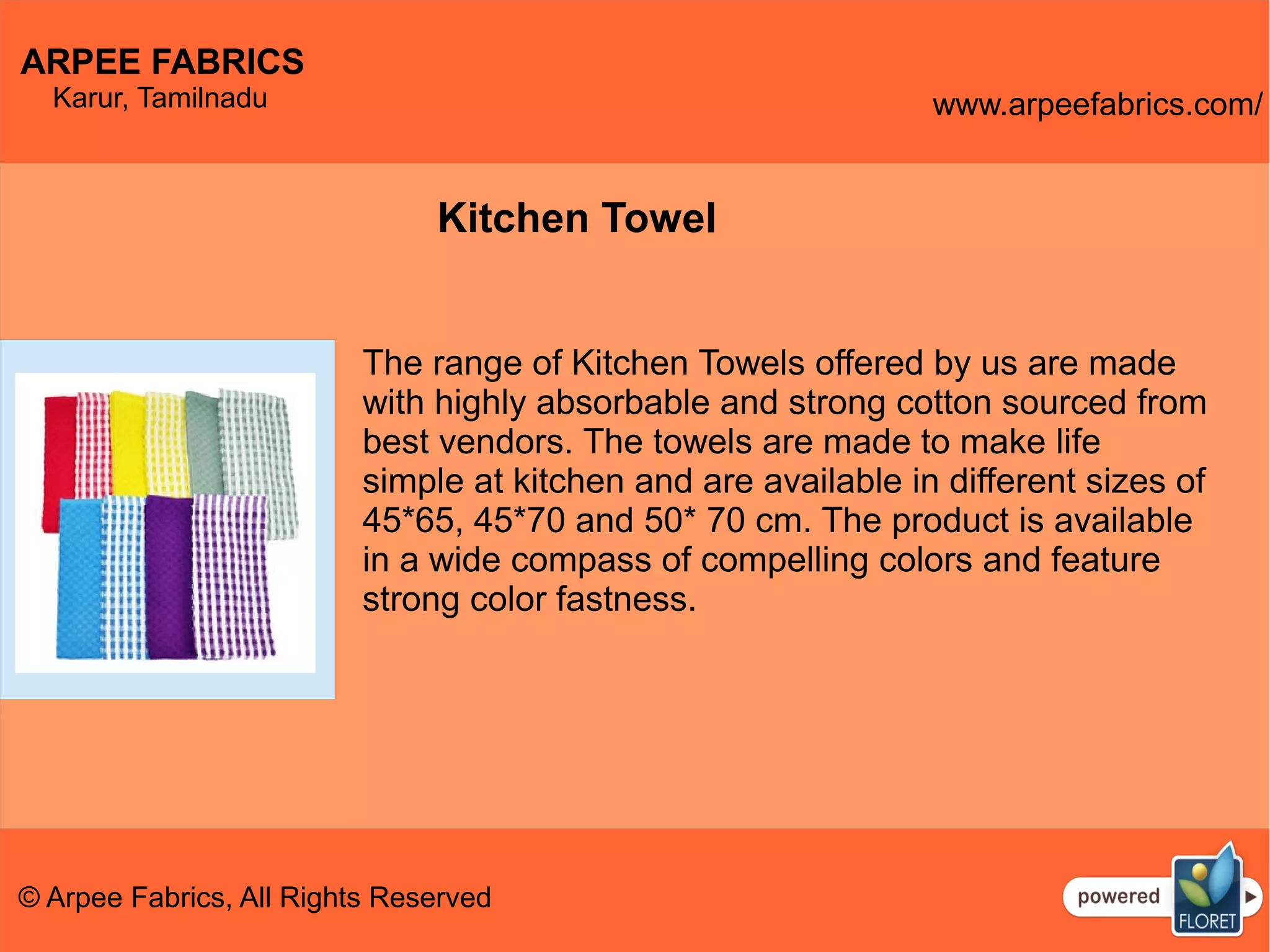 KITCHEN LENIN PRODUCTS OF ARPEE FABRICS | ODP