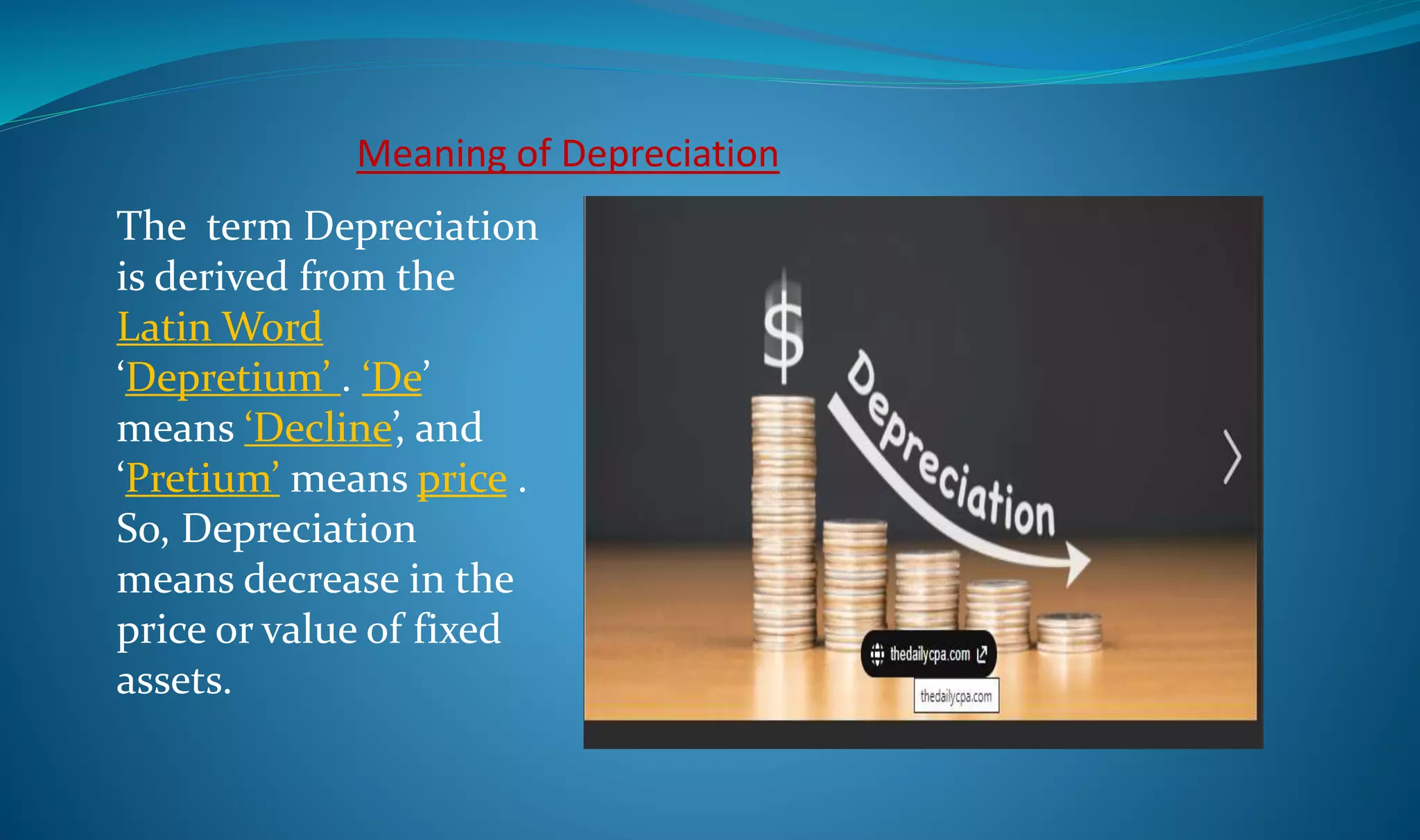 Depreciation | PPTX