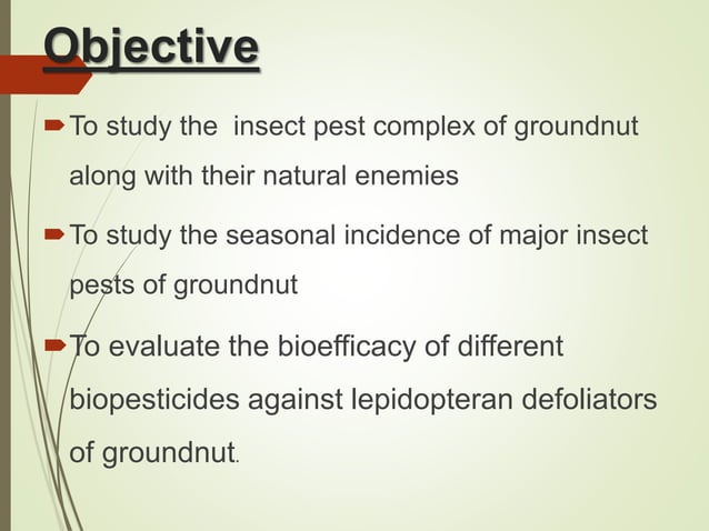 “Studies on major insect-pest of Groundnut | PPT
