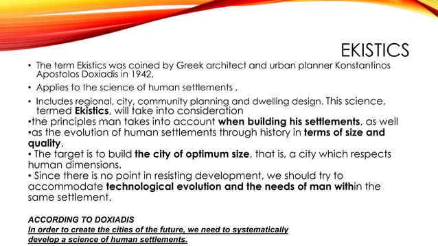EKISTICS | PPTX