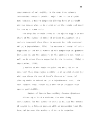 Shared aircraft spares holdings or pooling: To increase air carrier ...